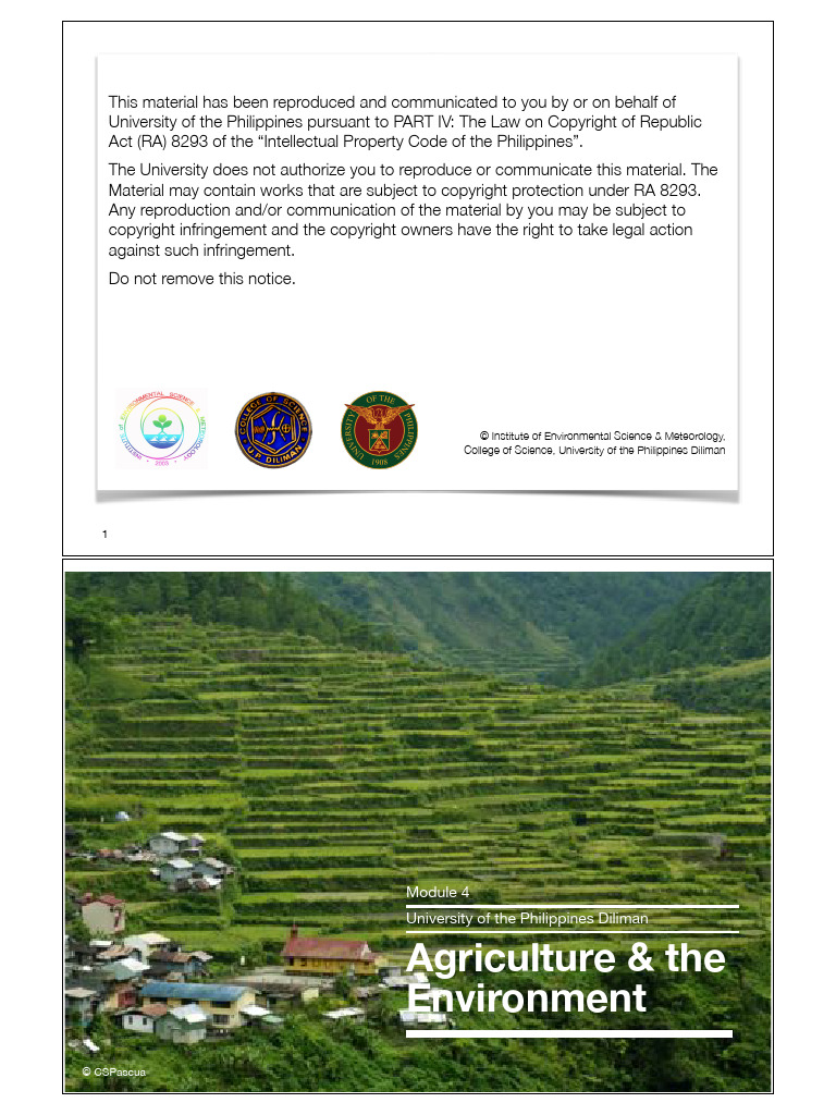 Module 4 Agriculture | PDF | Soil | Organic Matter