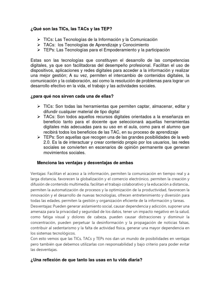 Qué son las TICs | PDF | Tecnología de información y comunicaciones | Informática