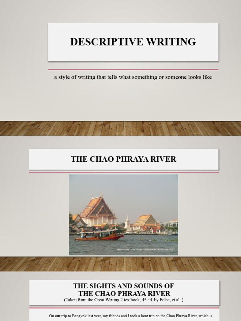 Descriptive Writing | PDF | Bangkok