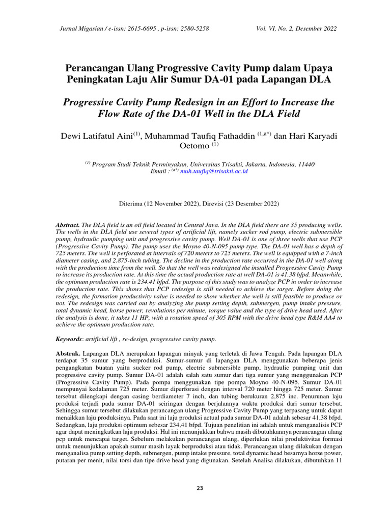 PCP Journal | PDF | Pump | Fluid Mechanics