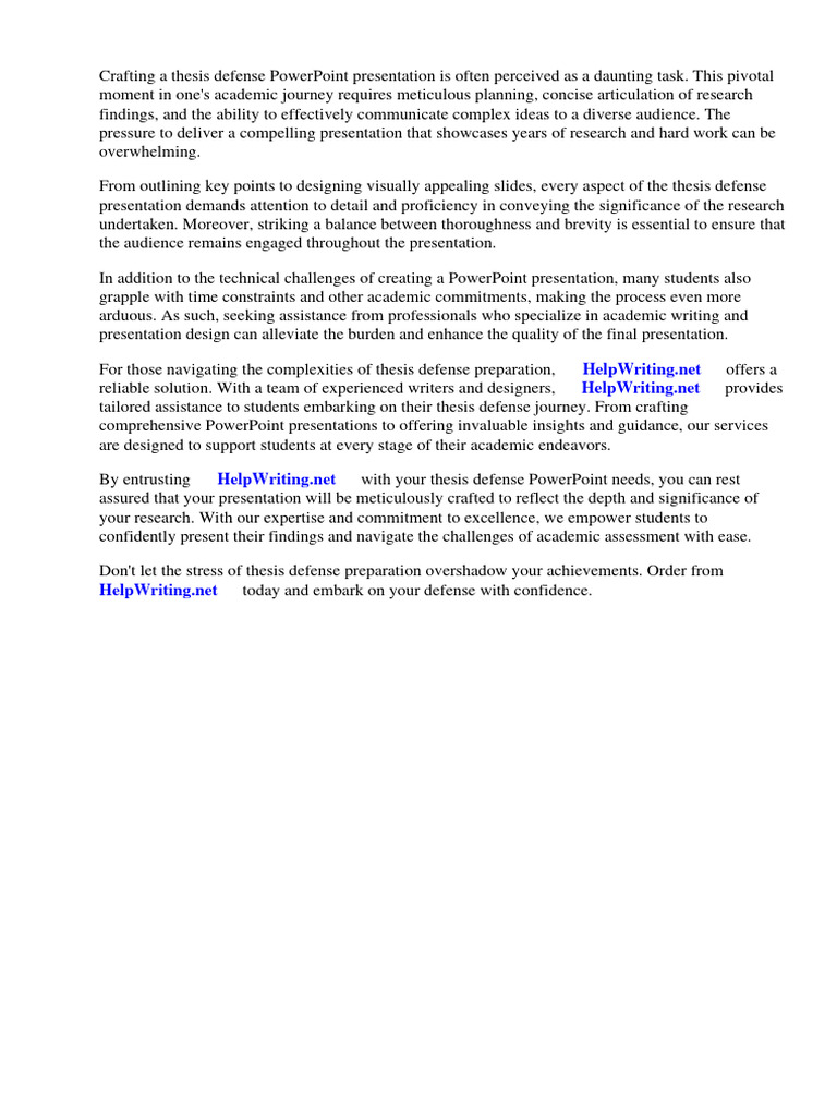 Thesis Defense Powerpoint | PDF | Microsoft Power Point | Thesis