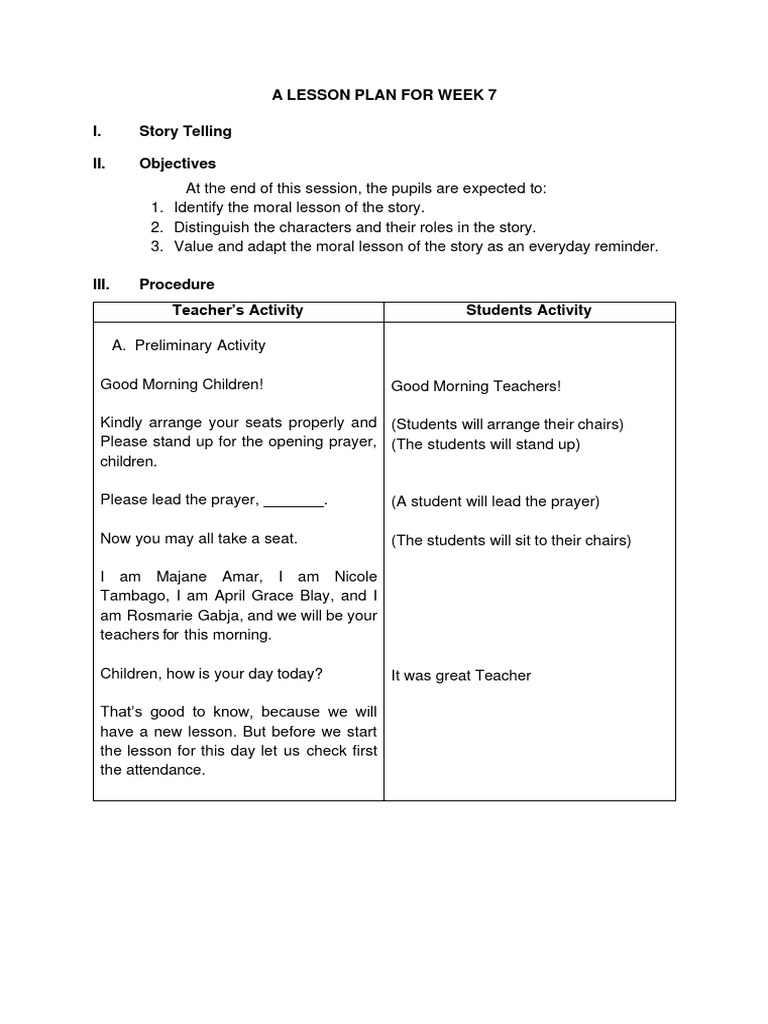 Lesson Plan For Week 7 NSTP | PDF