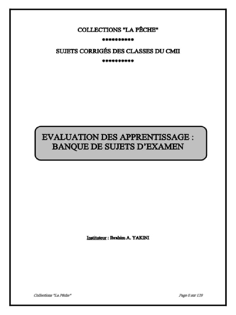 Collection Sujet CM2 | PDF