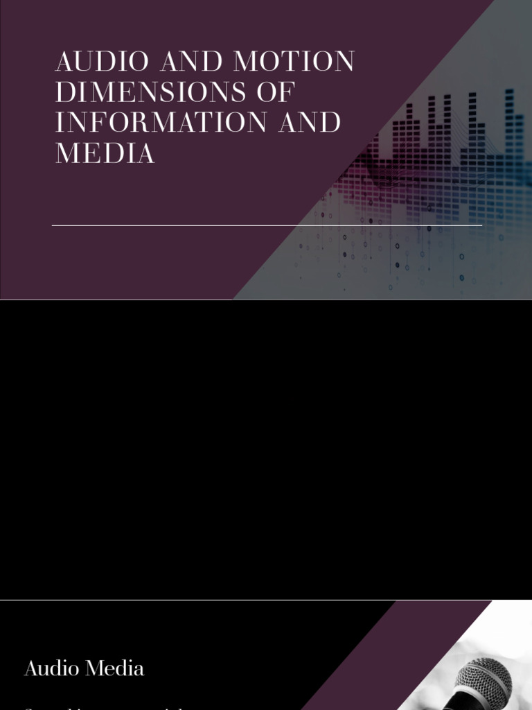 Audio and Motion Media Essentials | PDF | Data Compression | Mp3