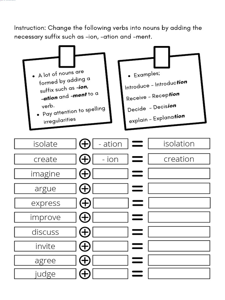 Verbs To Nouns | PDF