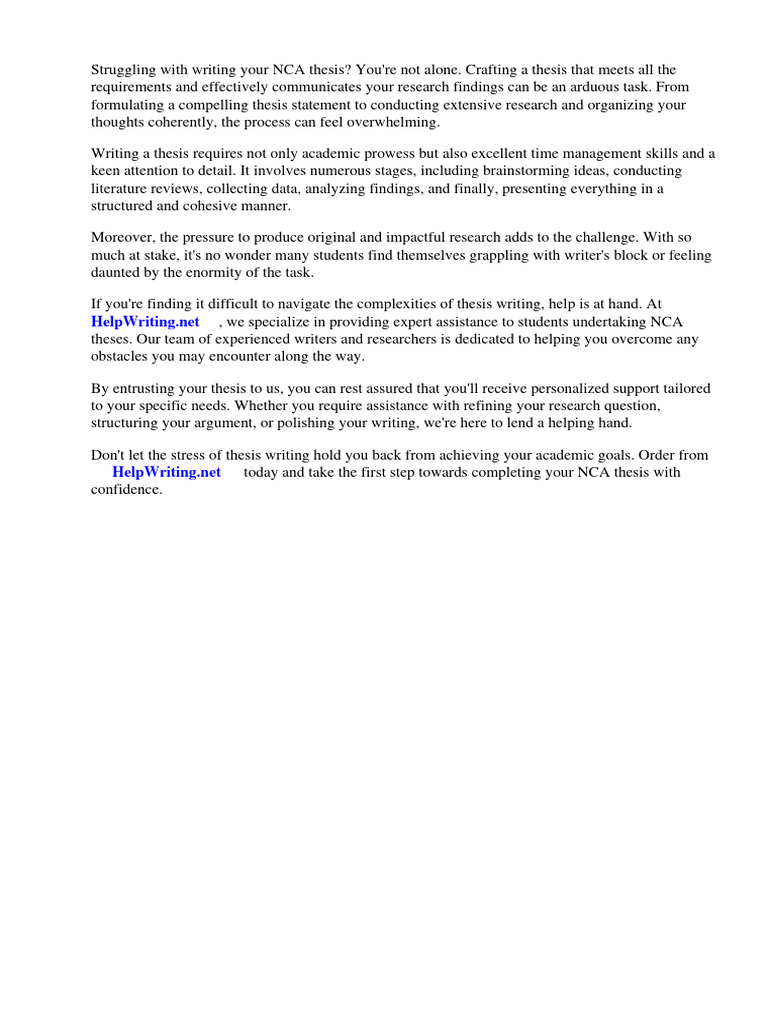 Nca Thesis | PDF | Pakistan