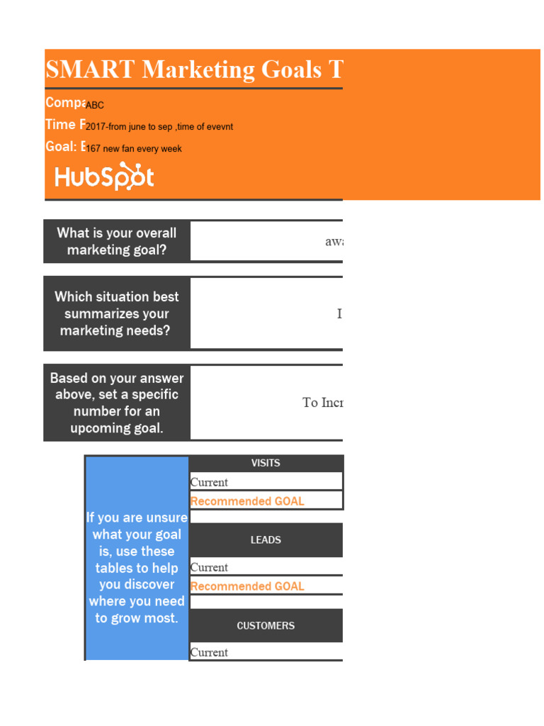 SMART-Marketing-Goals-Template | PDF SMART-Marketing-Goals-Template | PDF