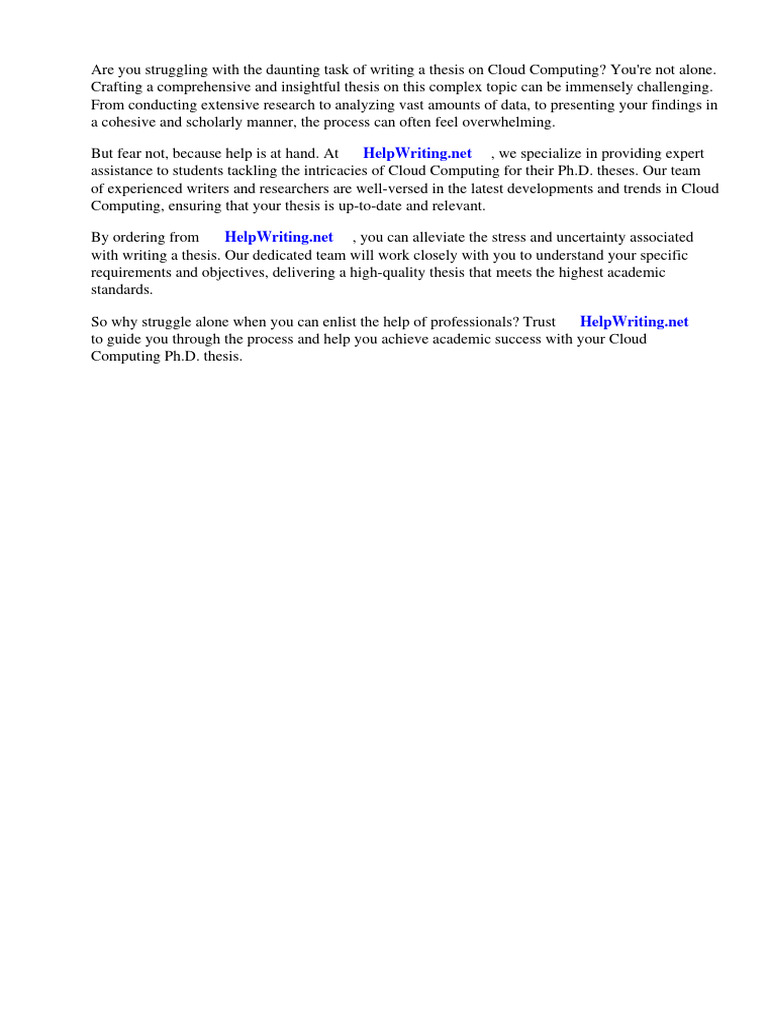 Cloud Computing PHD Thesis 2013 | PDF