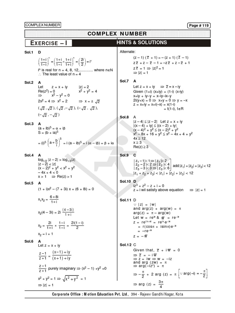 Complex Numbers Exercises & Solutions | PDF | Euclid | Euclidean Geometry