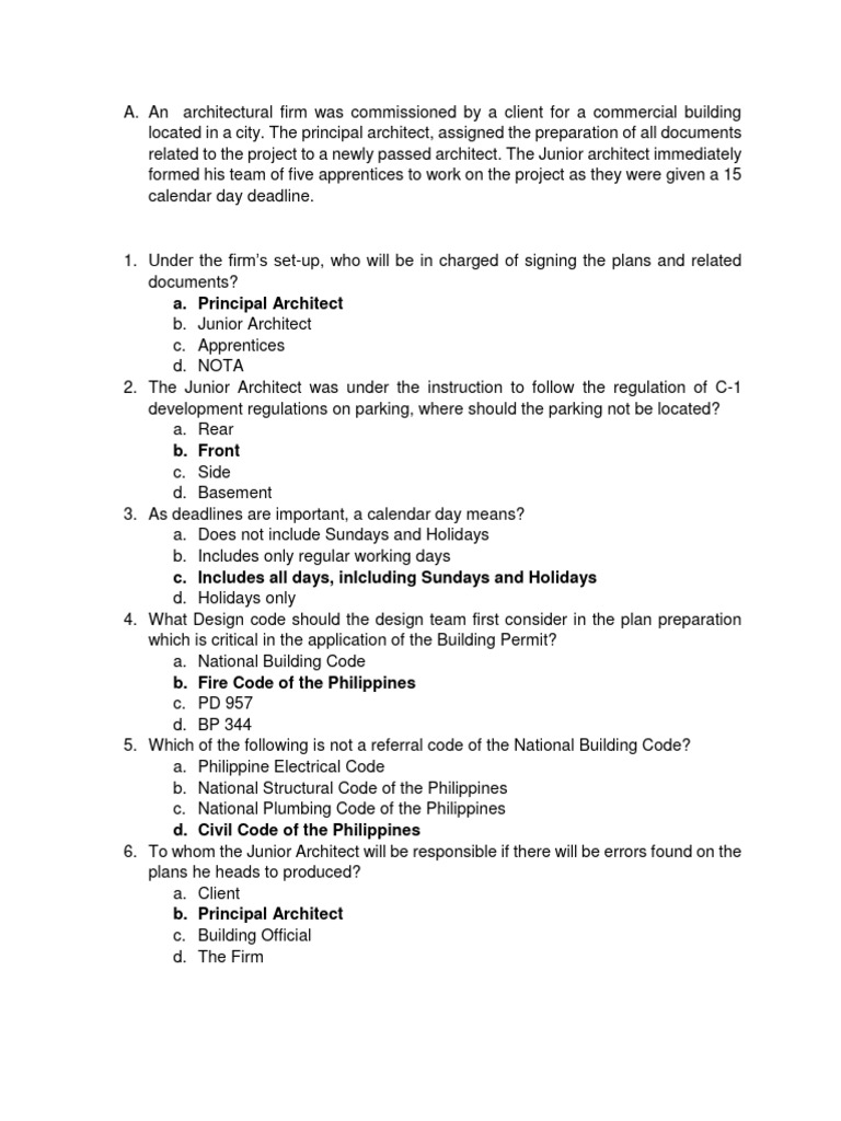 Prof Prac Exam | Download Free PDF | Architect | General Contractor