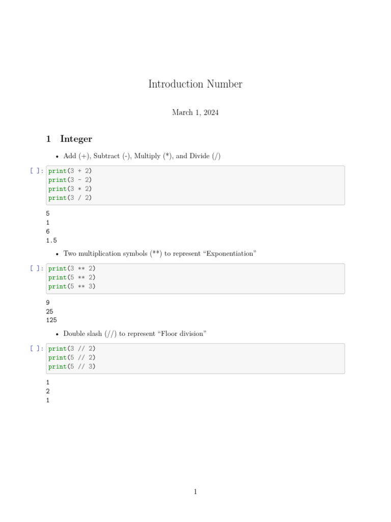 2 INTRO Number | PDF