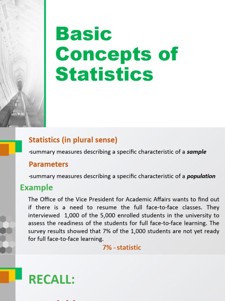 Basic Concepts of Statistics - Part 2 | PDF | Level Of Measurement | Statistics