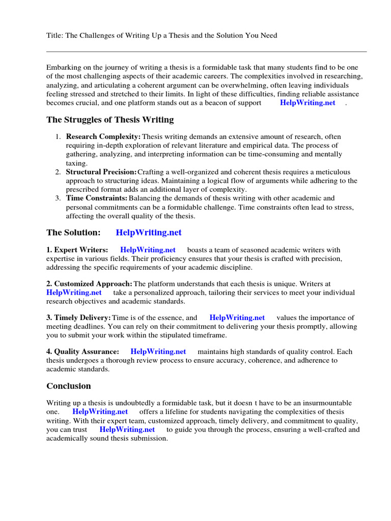 Writing Up Thesis | Download Free PDF | Thesis | Essays