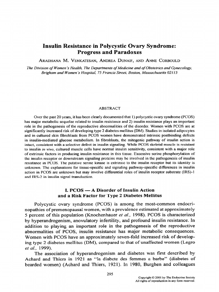 RPHR Vol 56 CH 14 Insulin Resistance in Polycystic Ovary | PDF | Insulin Resistance | Protein ...