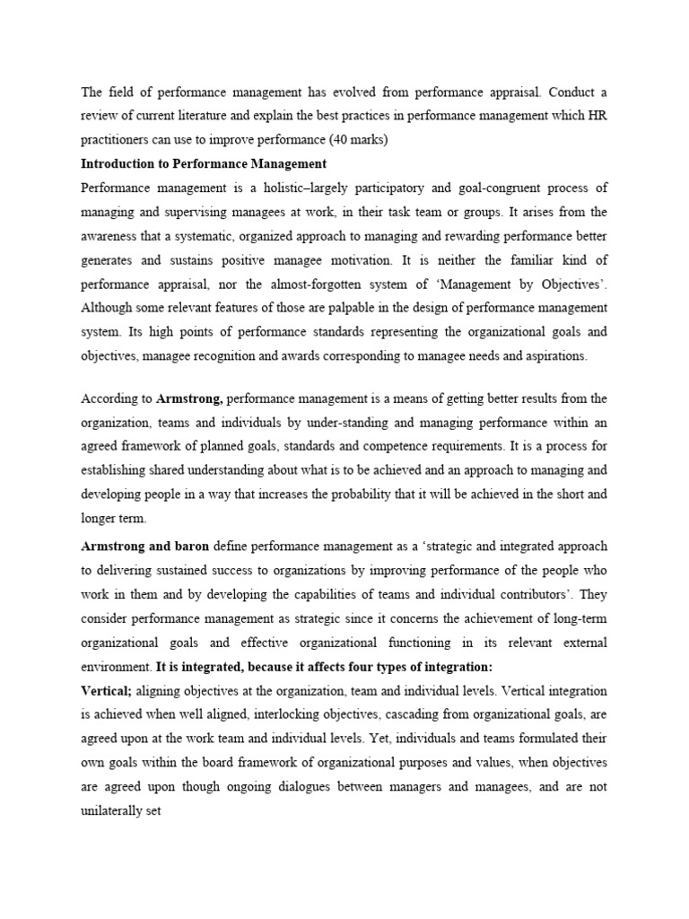 PERFORMANCE MANAGEMENT Fin | PDF | Performance Appraisal | Leadership