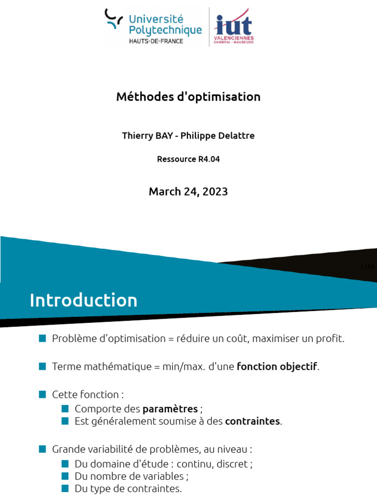 Méthodes D'optimisation | PDF