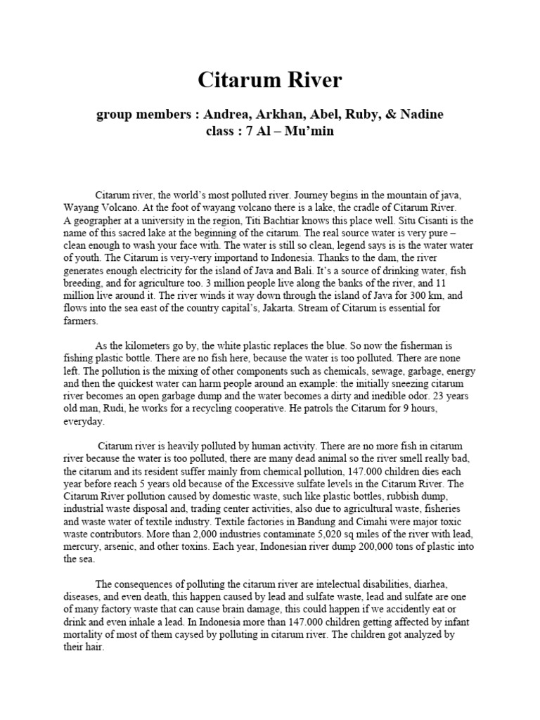 Citarum River | PDF | Science & Mathematics