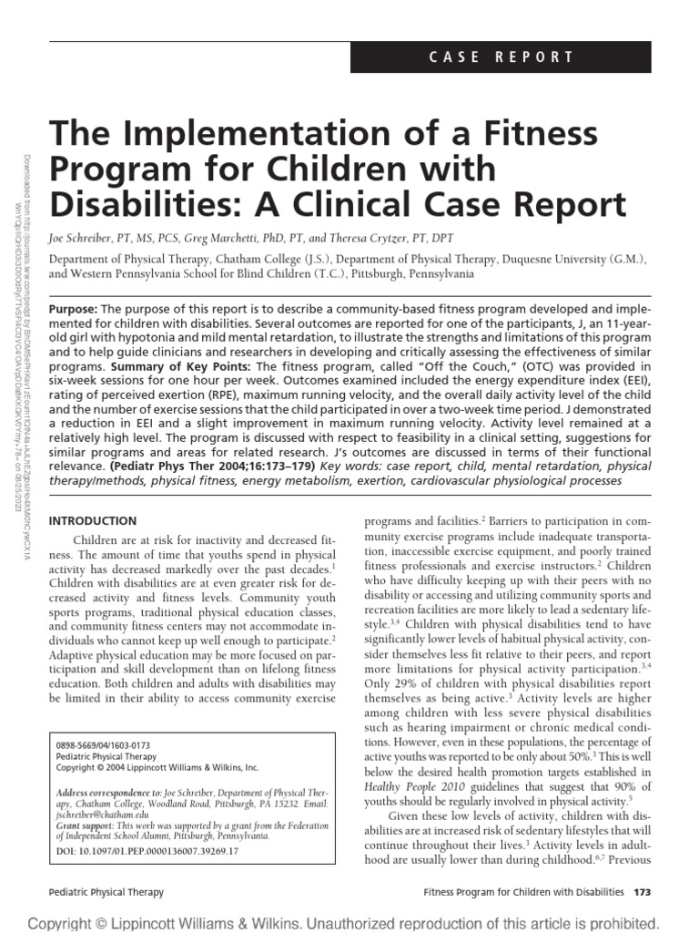The Implementation of A Fitness Program For.6 | PDF | Physical Fitness ...
