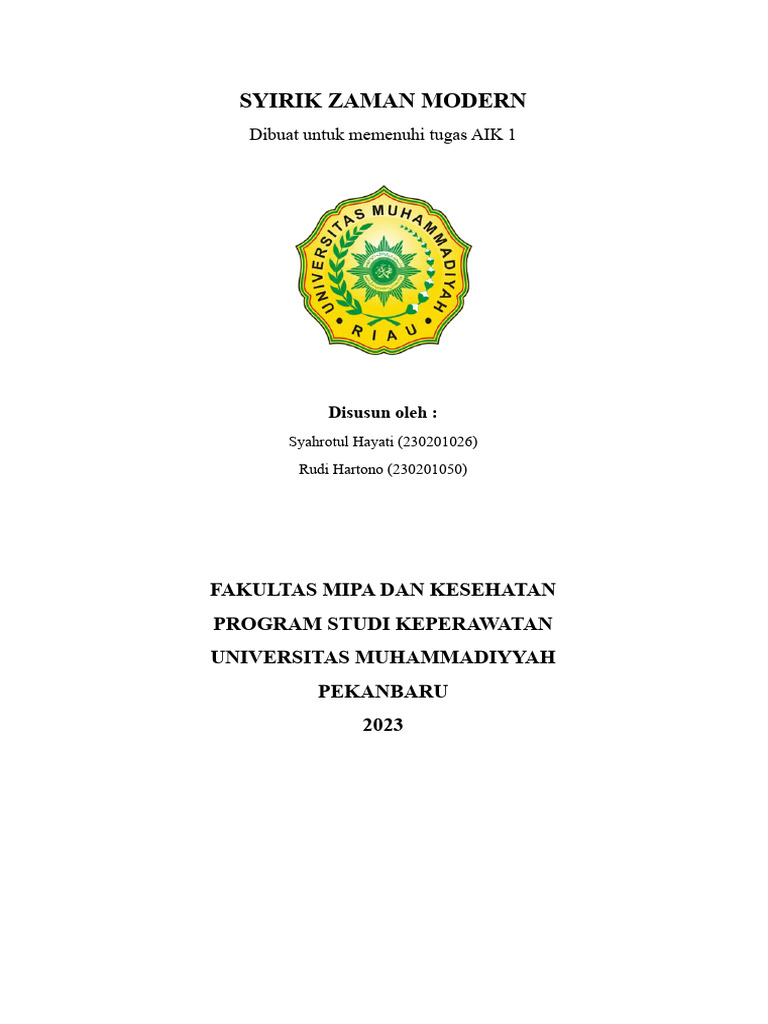 1a1.mk13.syirik Zaman Modern | PDF