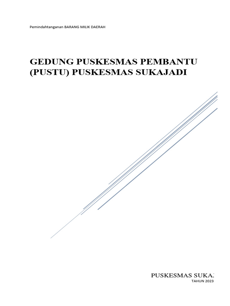 Pemindahtanganan BMD Gedung Pustu PKM Sukajadi-1 | PDF | Sains & Matematika