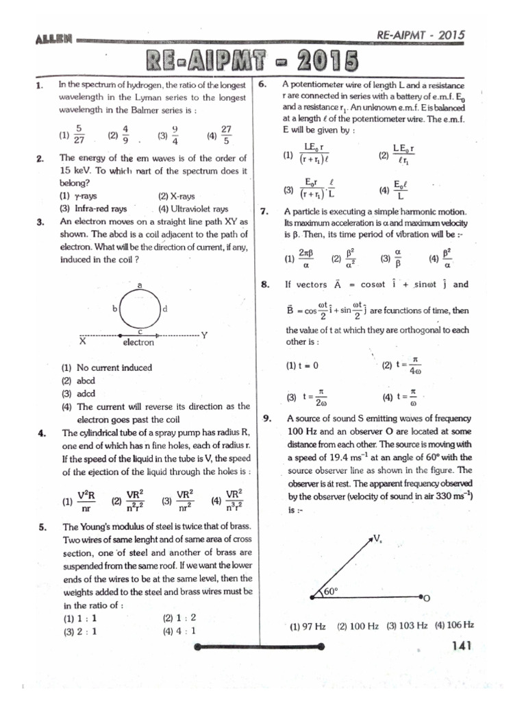 Re Aipmt 2015 | PDF