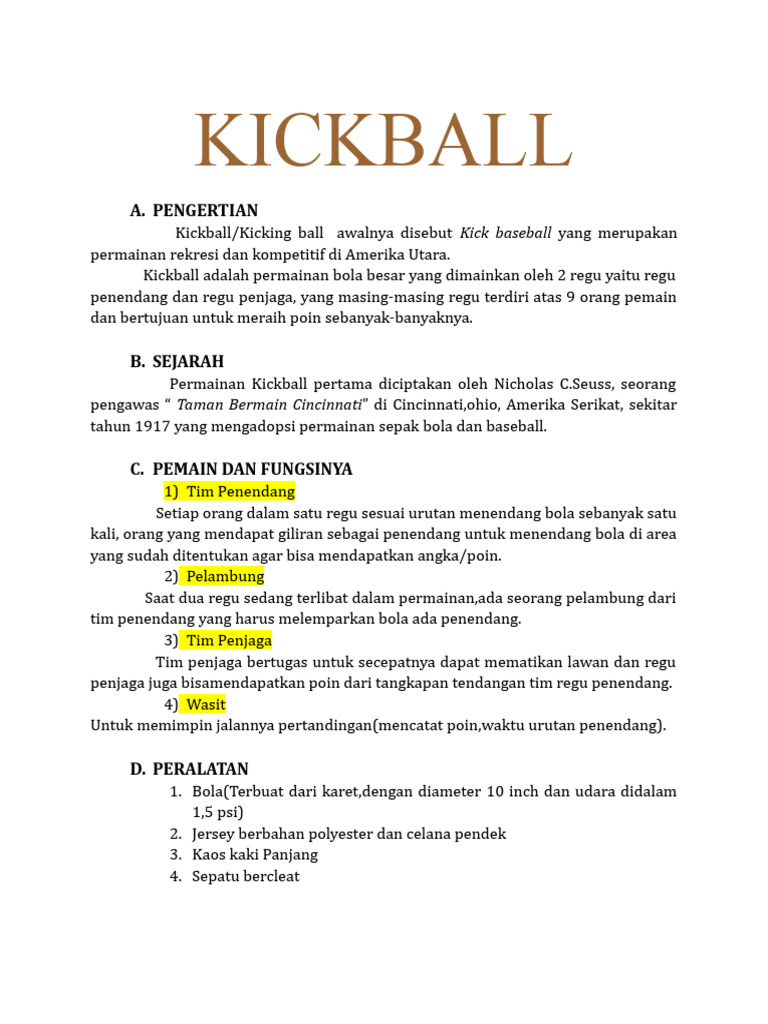 Kickball | PDF