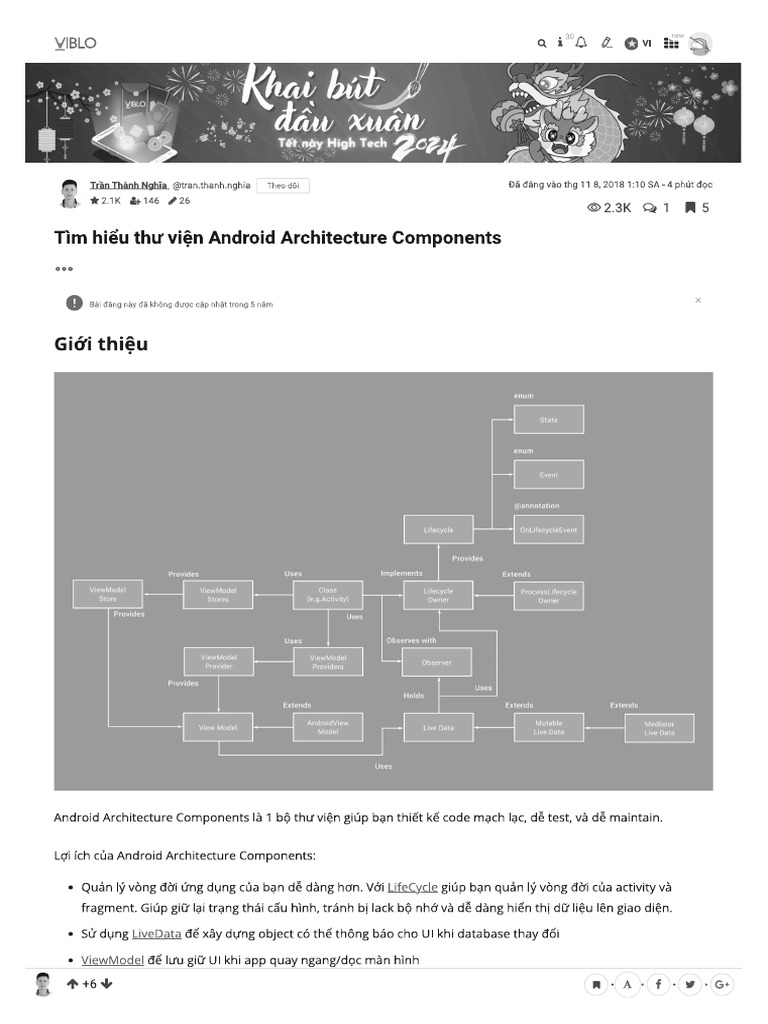 Tìm hiểu thư viện Android Architecture Components | PDF
