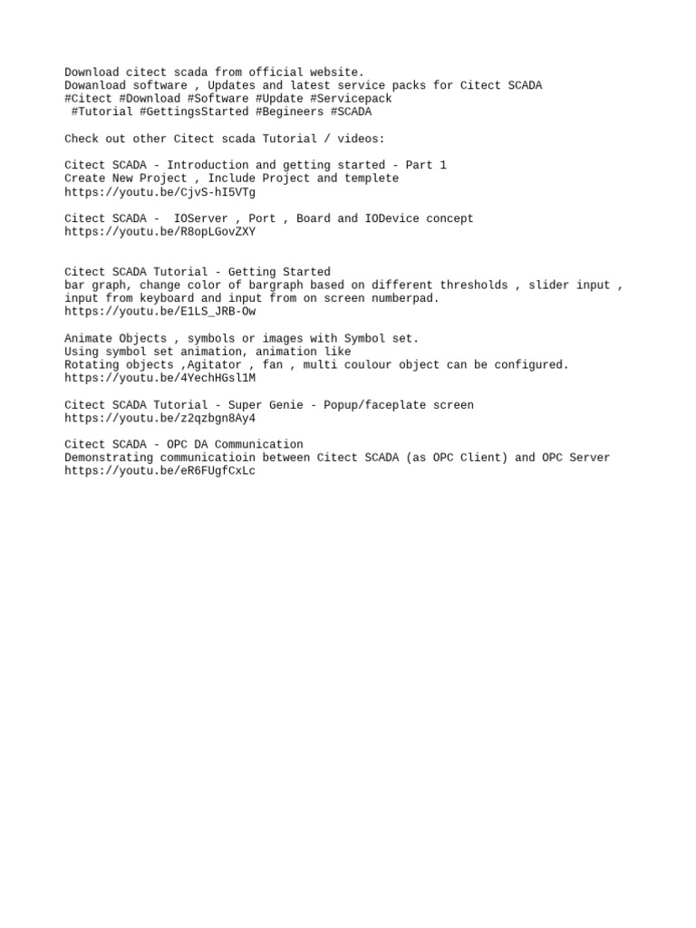 Citect SCADA (Description) | PDF | Computers