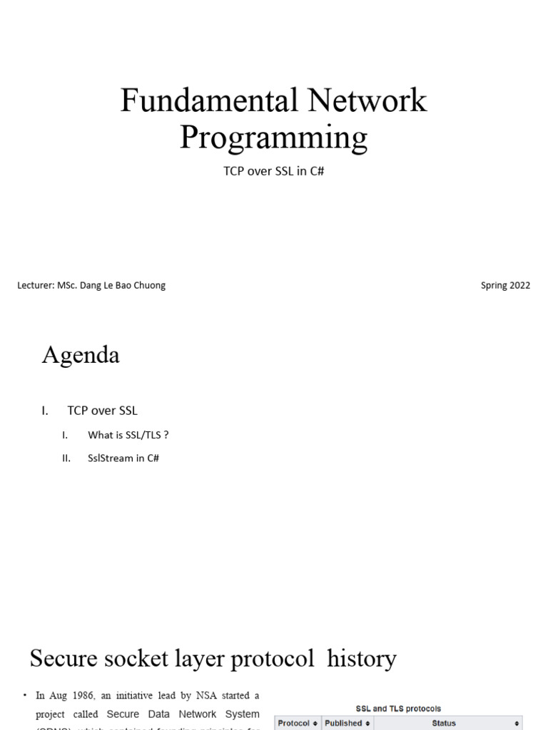 Fundamental Network Programming Tcp Over Ssl In C Download Free Pdf Transport Layer