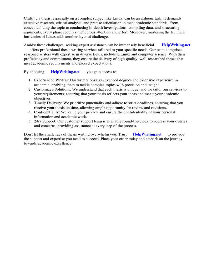 Thesis Linux | PDF