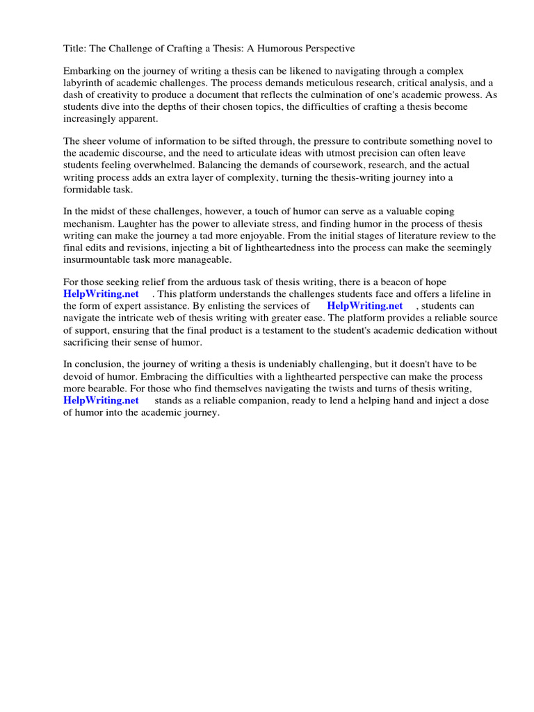 Thesis Defense Humor | PDF