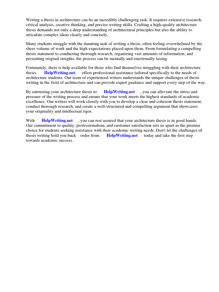 Architecture Thesis Examples | Download Free PDF | Thesis | Thought