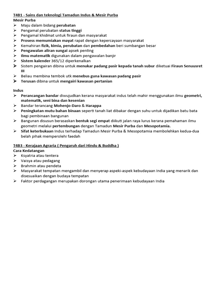 Nota Sejarah SPM | PDF