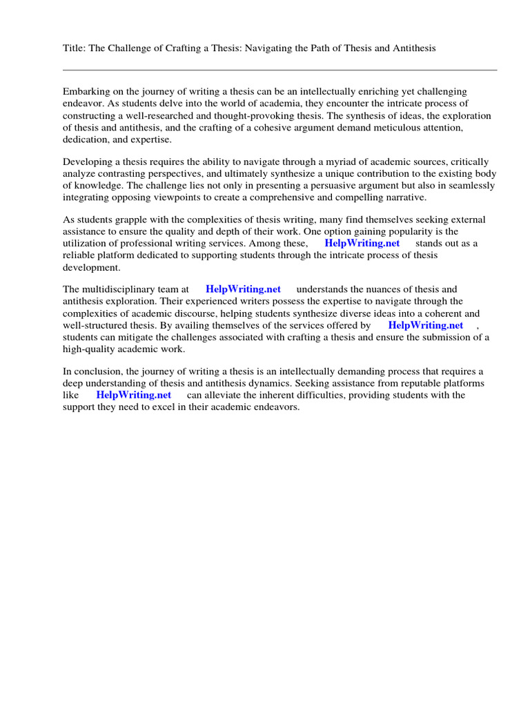 Thesis and Antithesis | Download Free PDF | Dialectic | Idea