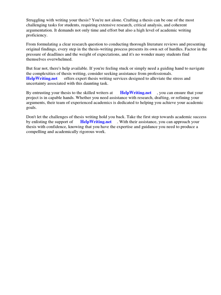 Thesis Motivation Example | PDF | Motivational | Motivation