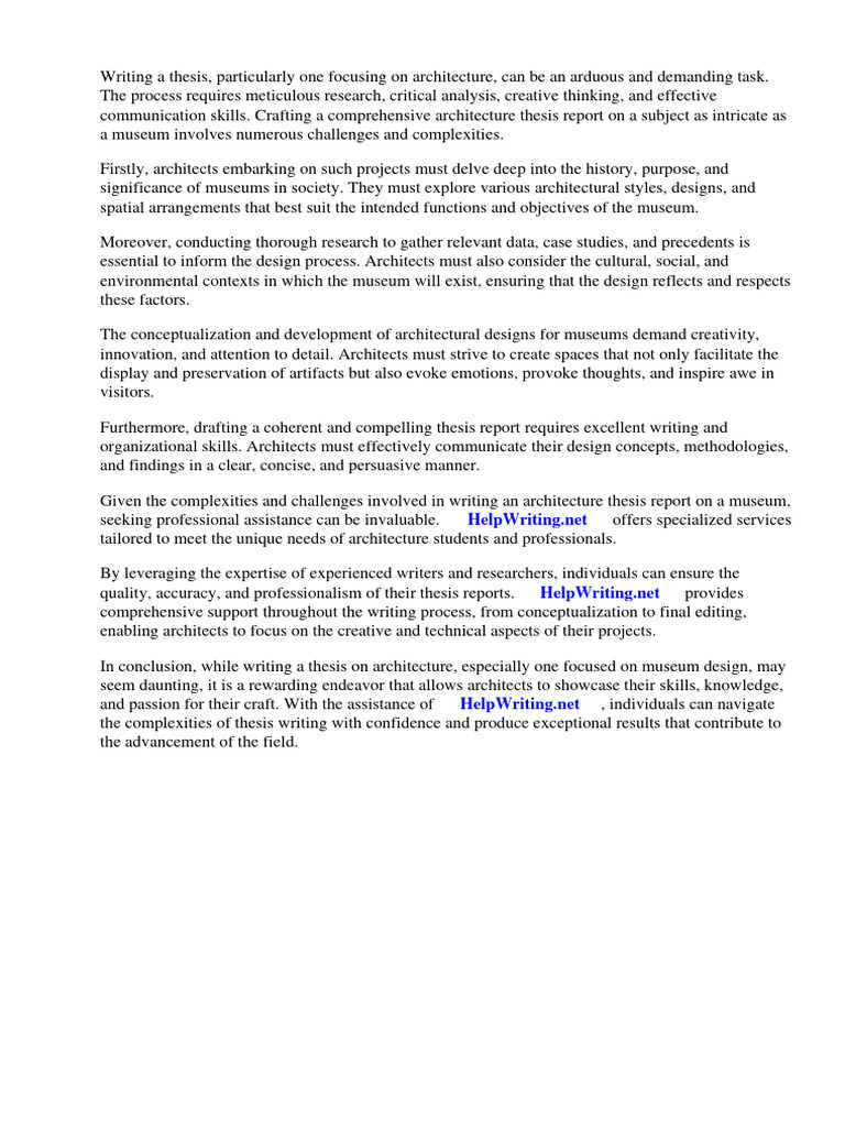 Architecture Thesis Report on Museum | PDF