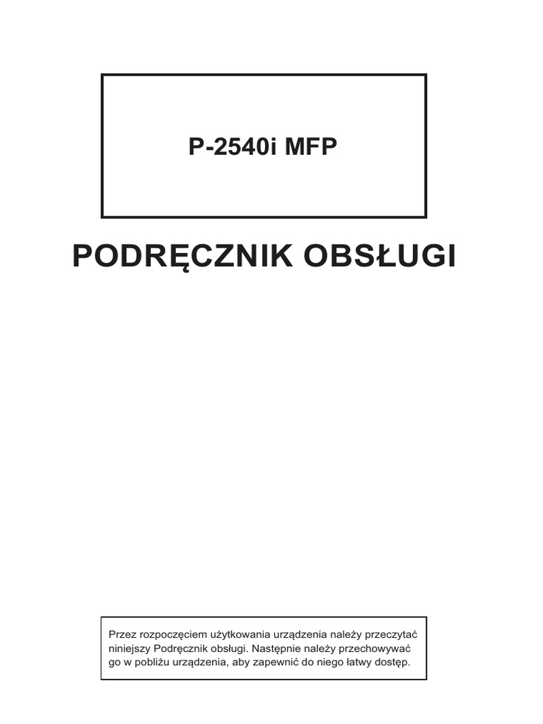 IH - P-2540i MFP - UT - PL | PDF