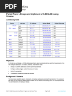 11.9.3 Packet Tracer - VLSM Design and Implementation Practice | PDF | Ip Address | Computer Network