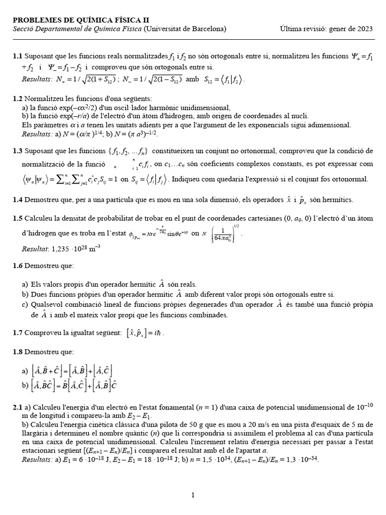 Problemes Gener 2023 | PDF