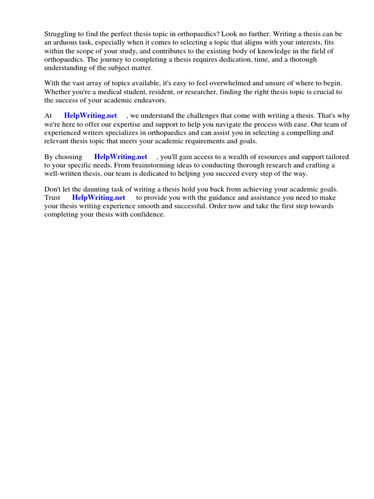 Rguhs Thesis Topics in Orthopaedics | PDF | Medicine | Surgery