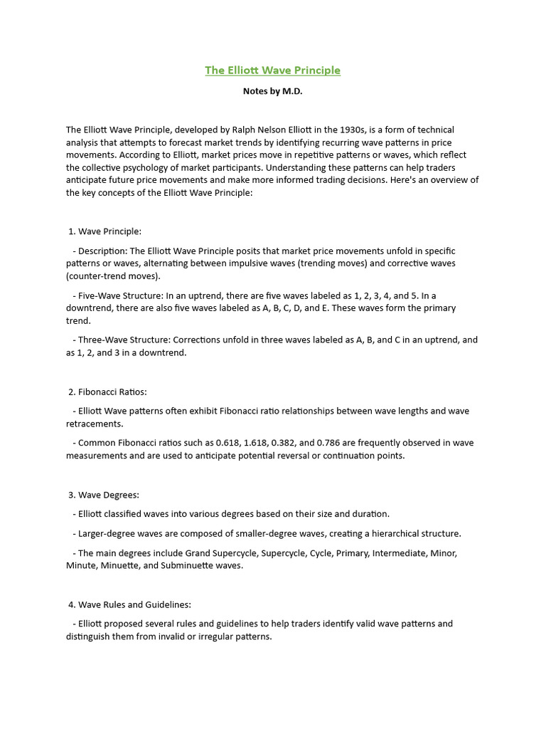 Practical Guide to Elliott Wave Analysis | PDF | Technical Analysis ...
