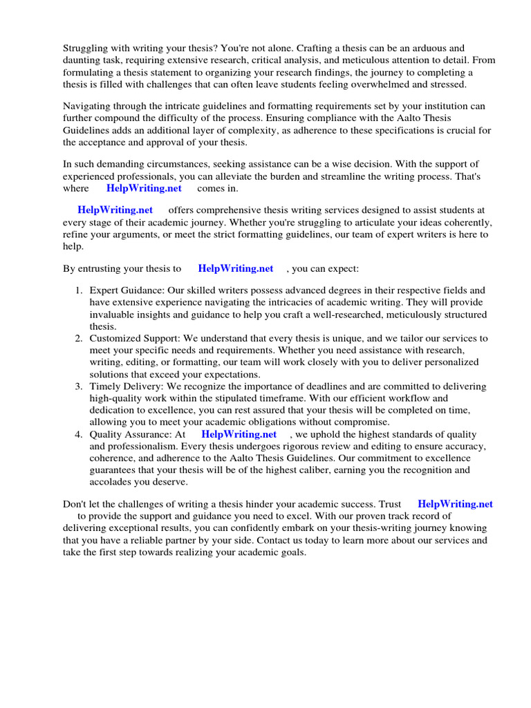 Aalto Thesis Guidelines | PDF | Thesis