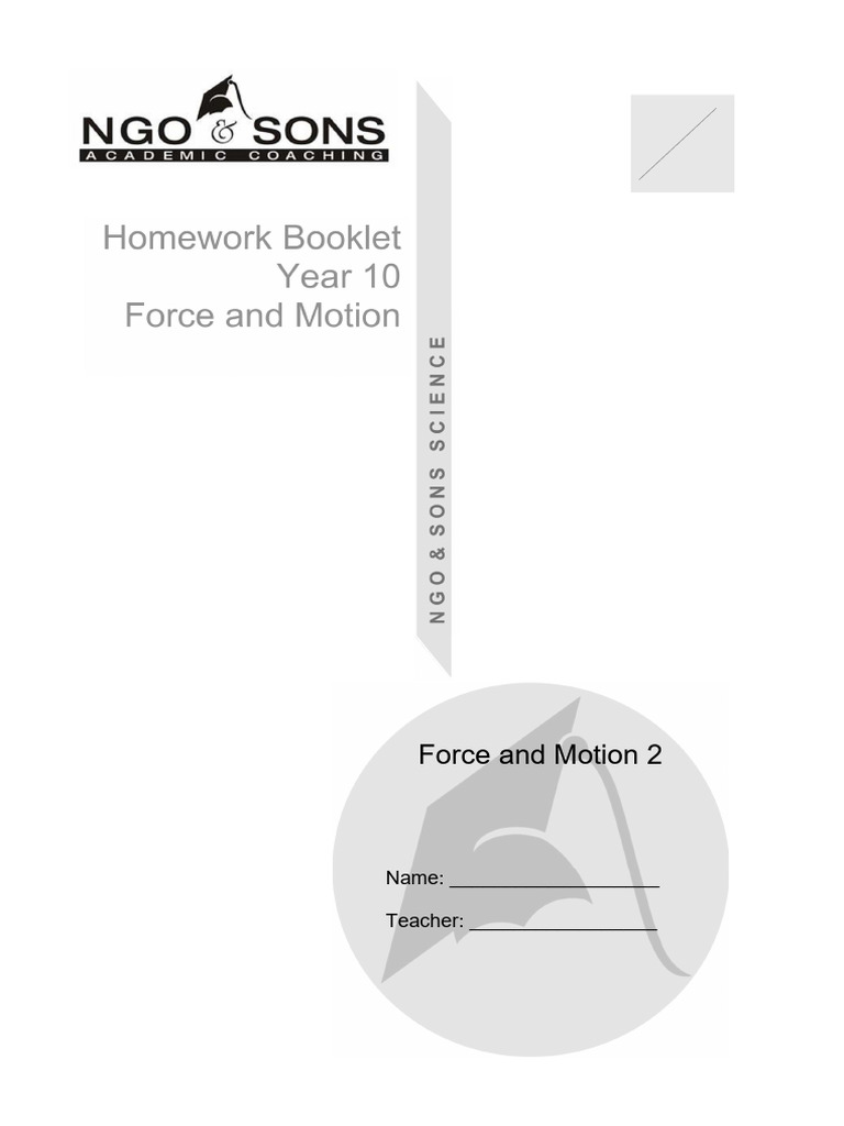 Force and Motion - Homework 2 | PDF | Velocity | Acceleration