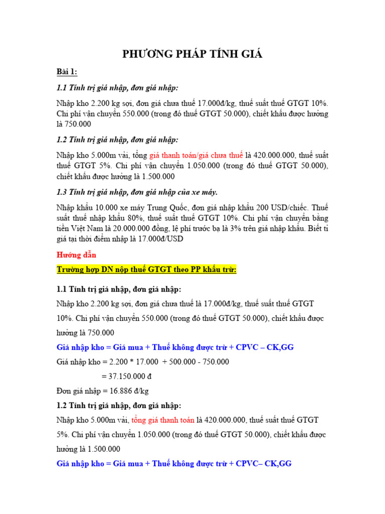 DAP AN BAI TAP TONG HOP CHUONG 4 v3 | PDF