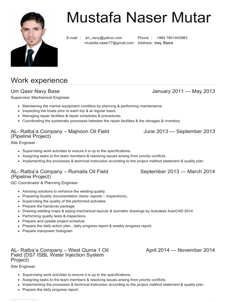 Mustafa Naser C.V. | PDF