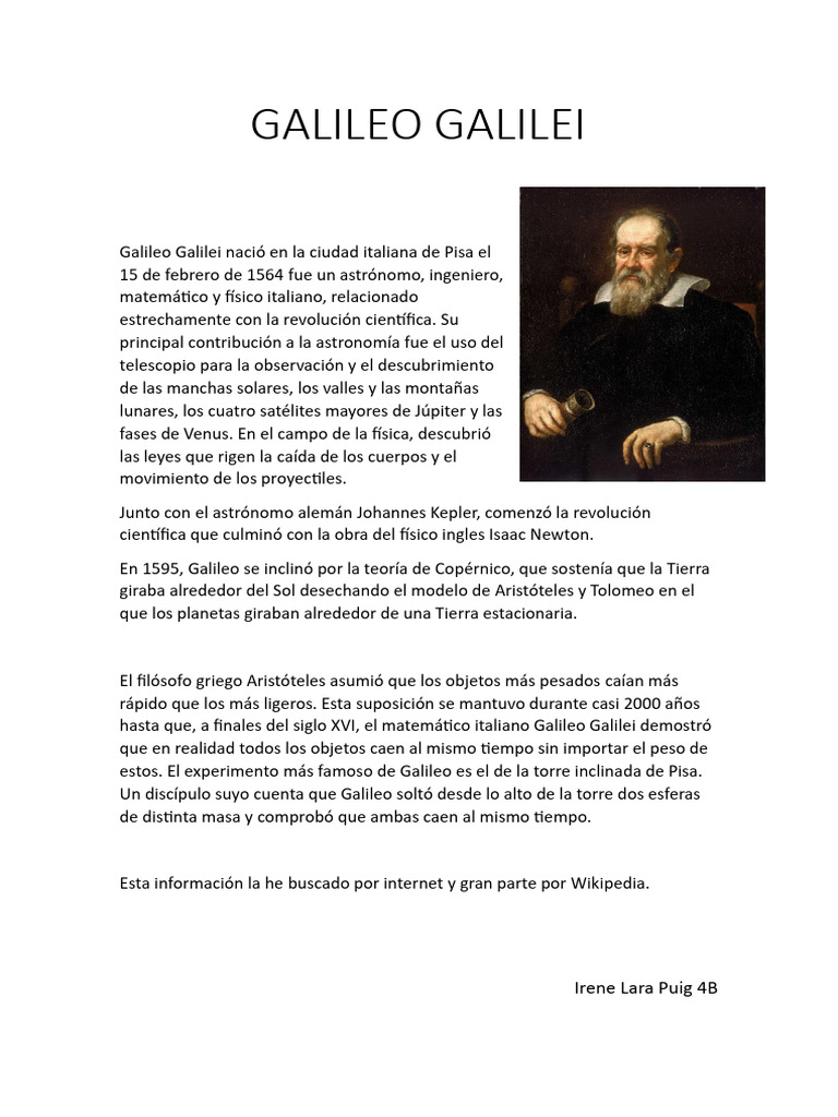 Galileo Galilei | PDF