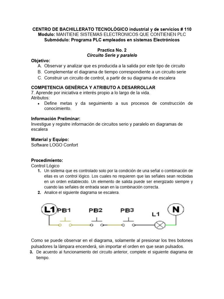 Práctica de Circuitos con PLC | PDF | Software | Controlador lógico ...