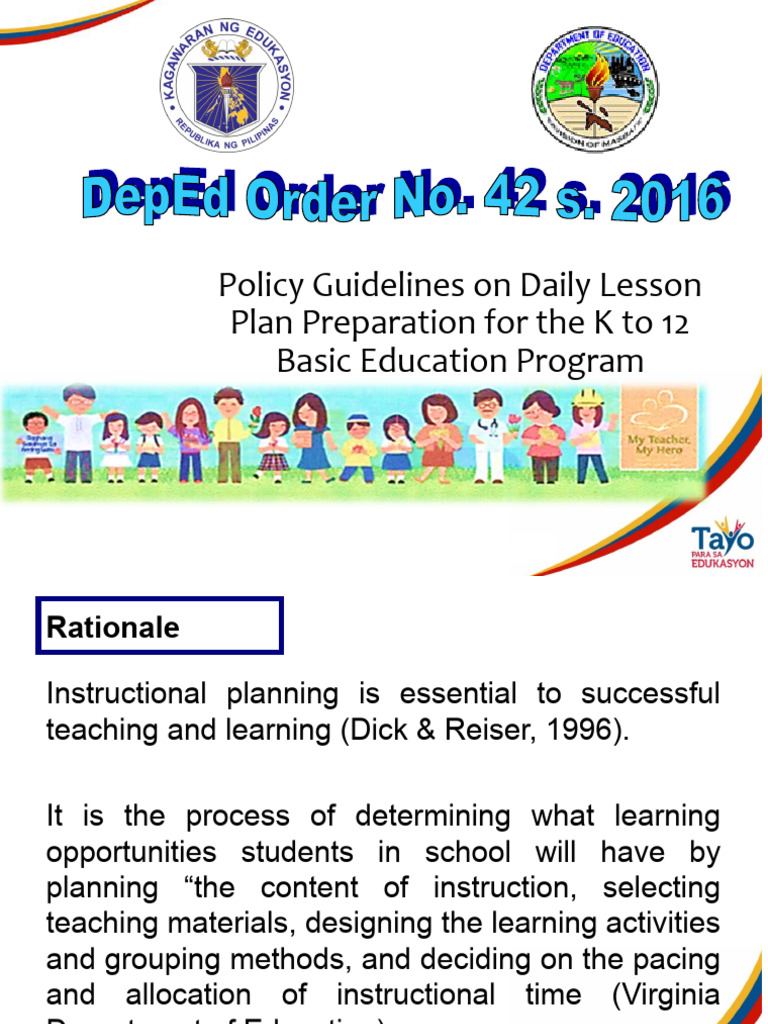 Deped Order No. 42 S. 2016 Edited 2 | PDF