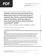 Free Fatty Acid Determination in Oils | PDF