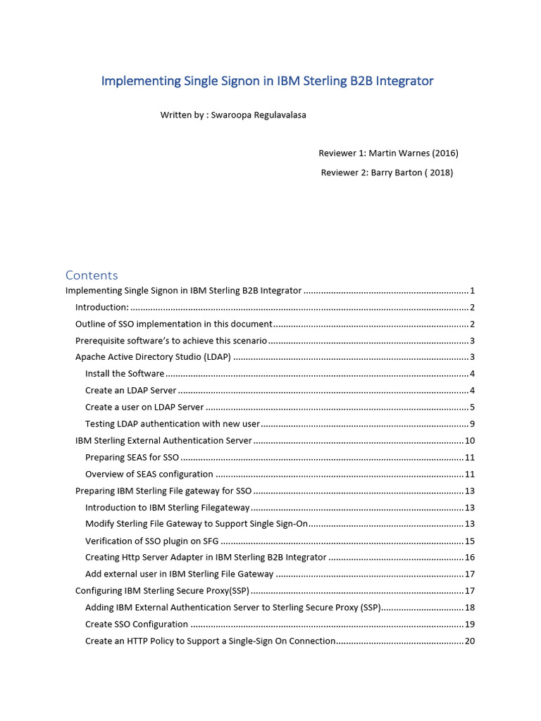 Implementing Single Sign in B2Bi Sterling Integrator | PDF Implementing Single Sign in B2Bi Sterling Integrator | PDF